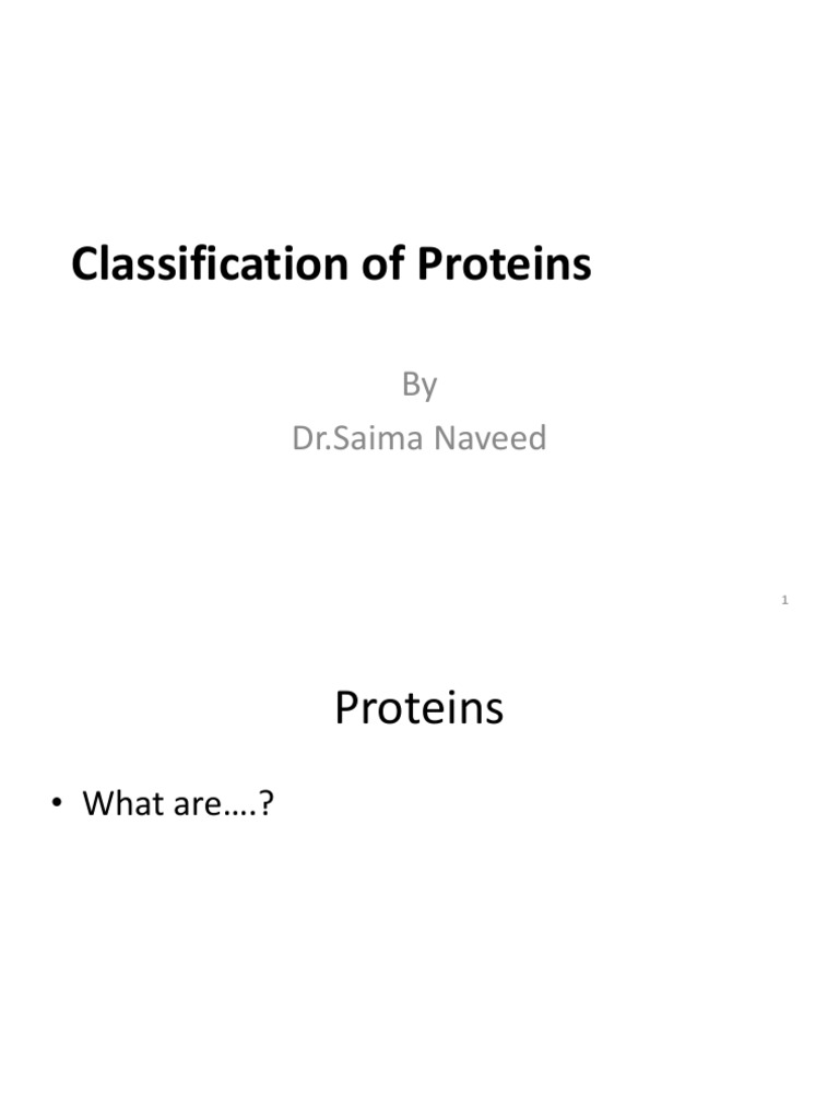 Classification of Proteins | PDF