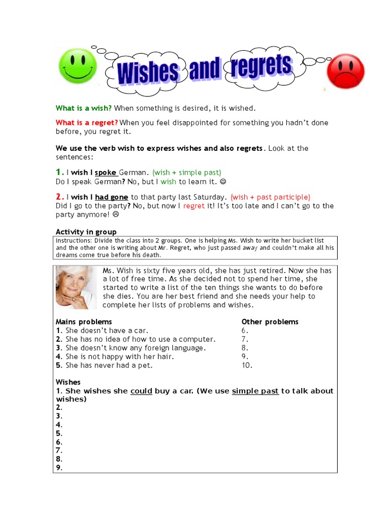 Wishes and Regrets | PDF | Language Arts & Discipline