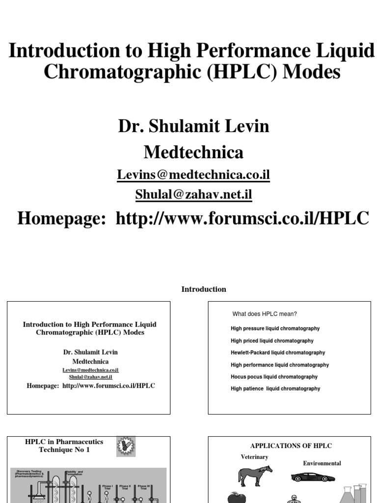 Introduction To HPLC Abic | PDF