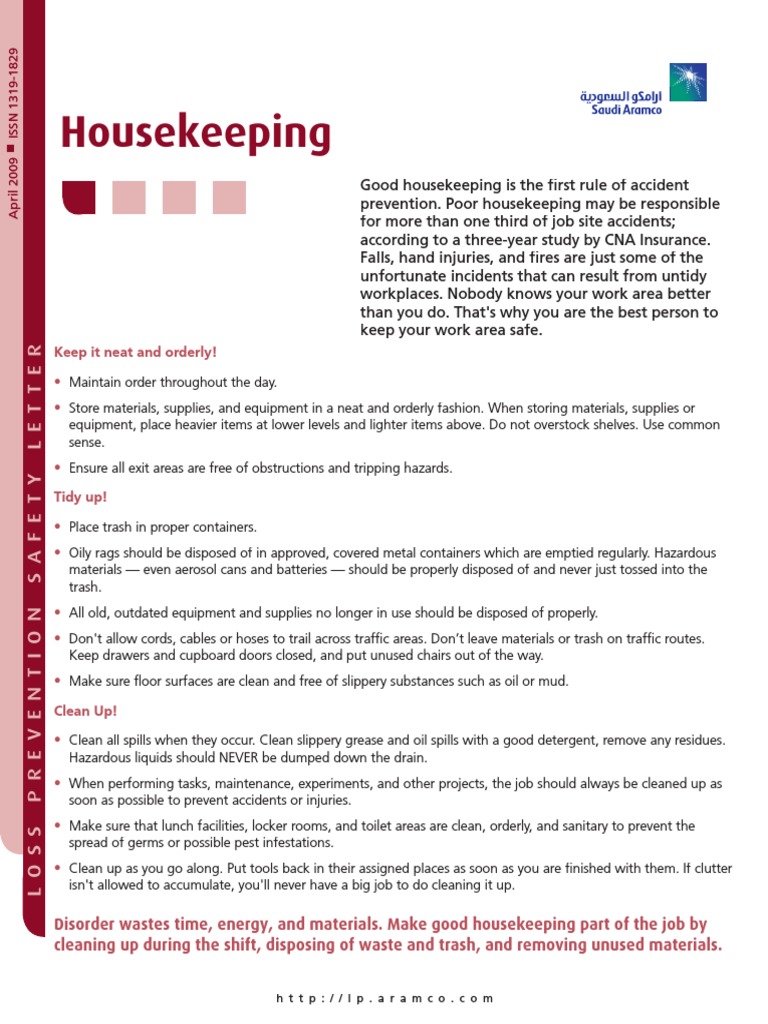 Housekeeping: Keep It Neat and Orderly! | PDF | Housekeeping | Home