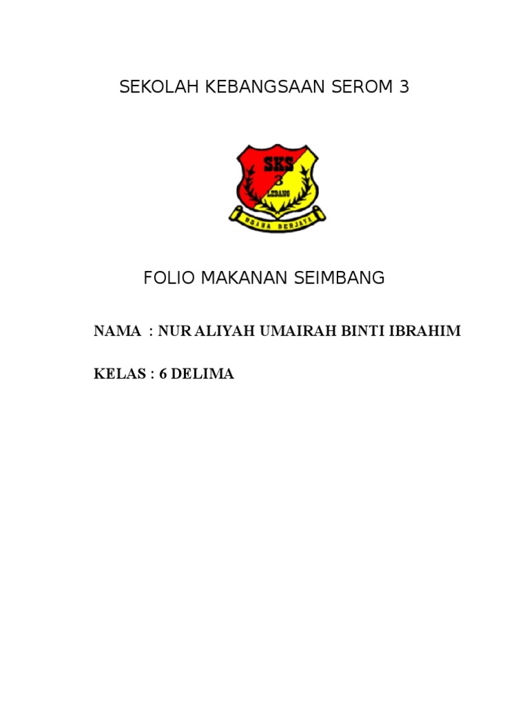 Folio Makanan Seimbang | PDF