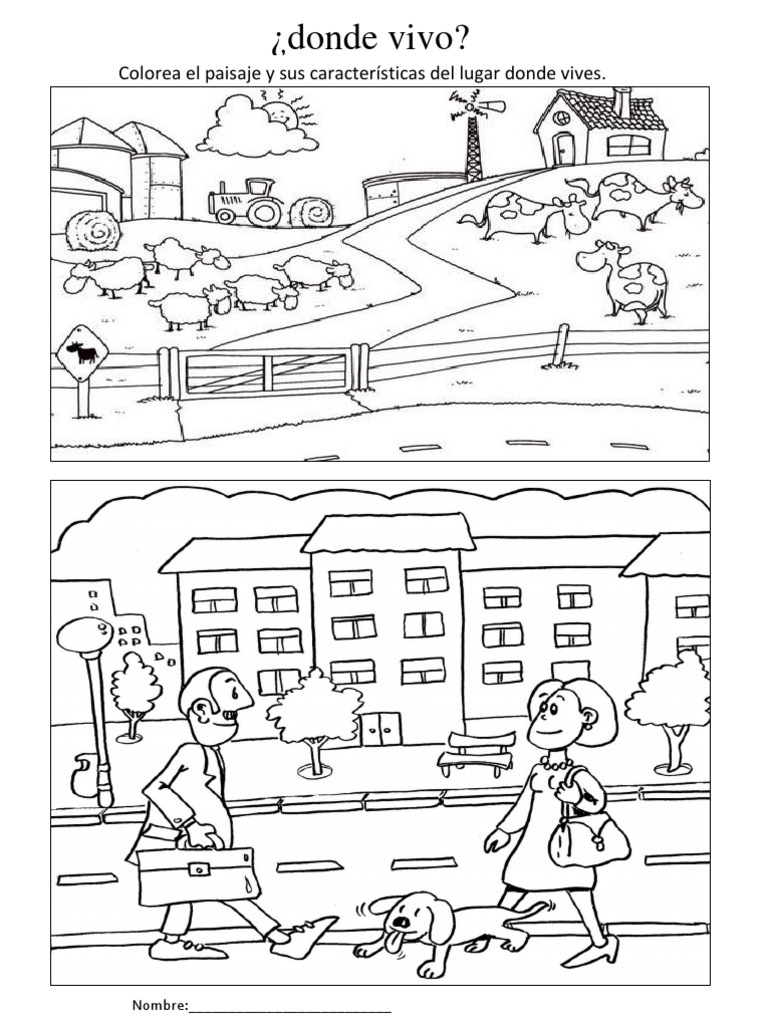 Colorea El Lugar Donde Vives | PDF