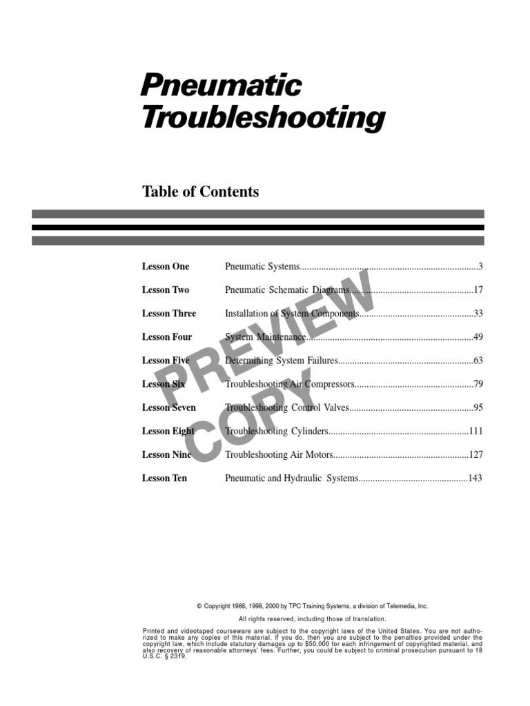 310 Pneumatic Troubleshooting Course Preview | PDF | Filtration ...