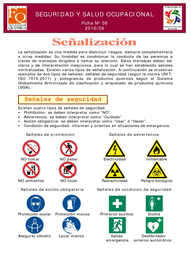 Hoja De Trabajo Sobre Símbolos De Seguridad En El Laboratorio