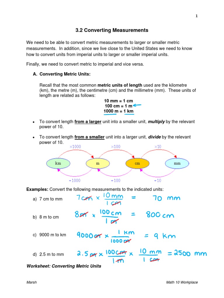Metric and Imperial Conversion Worksheets | PDF | Metre | Foot (Unit)