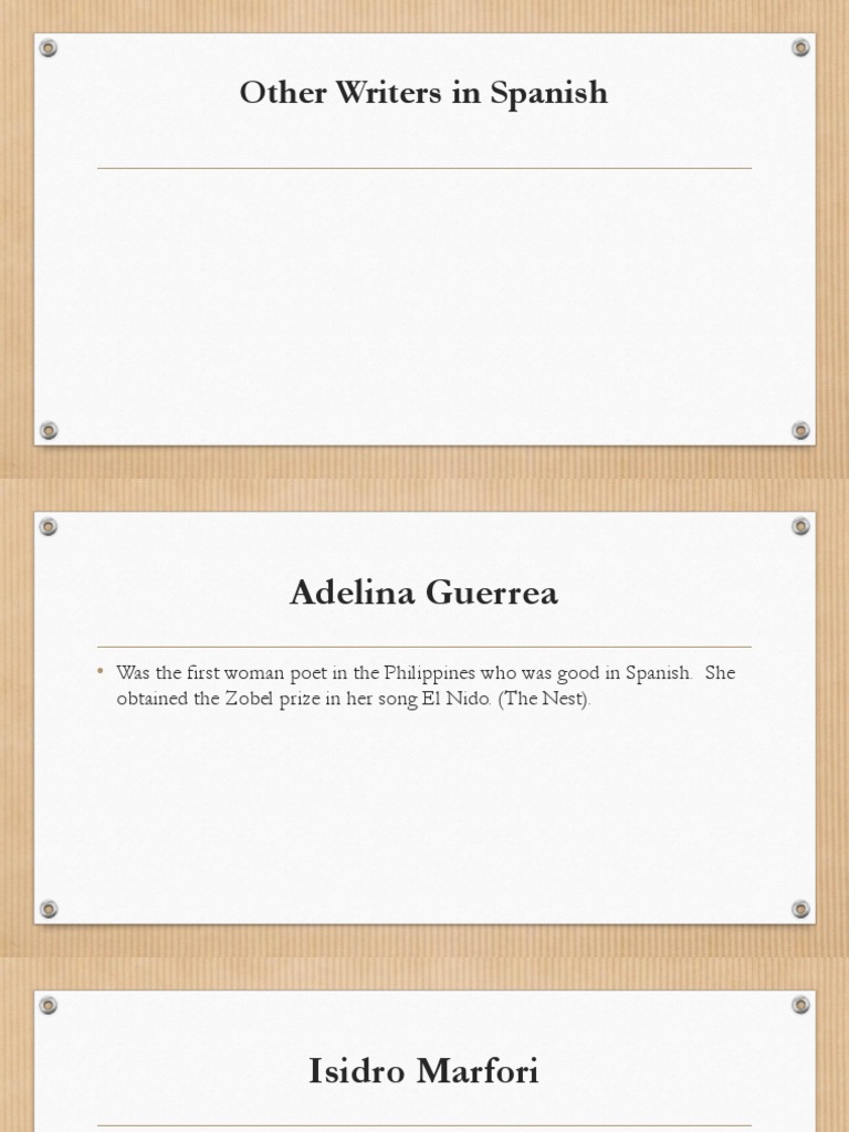 Other Writers in Spanish | PDF | Tagalog Language | Philippines