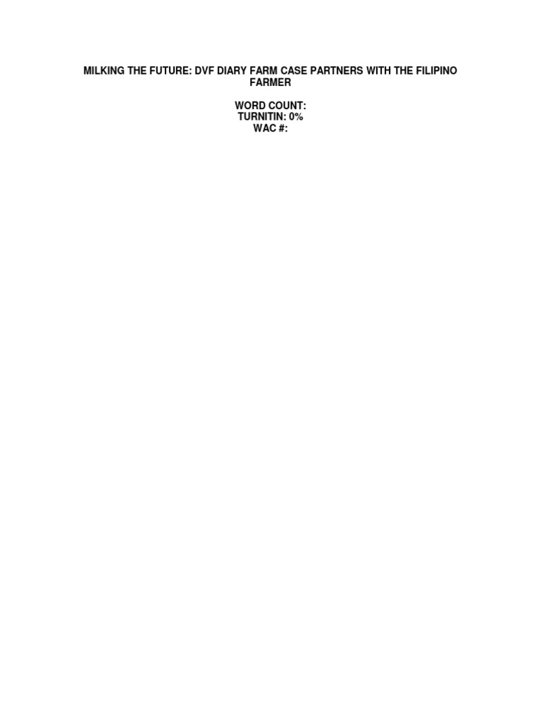 DVF Dairy Farm | PDF | Dairy | Milk