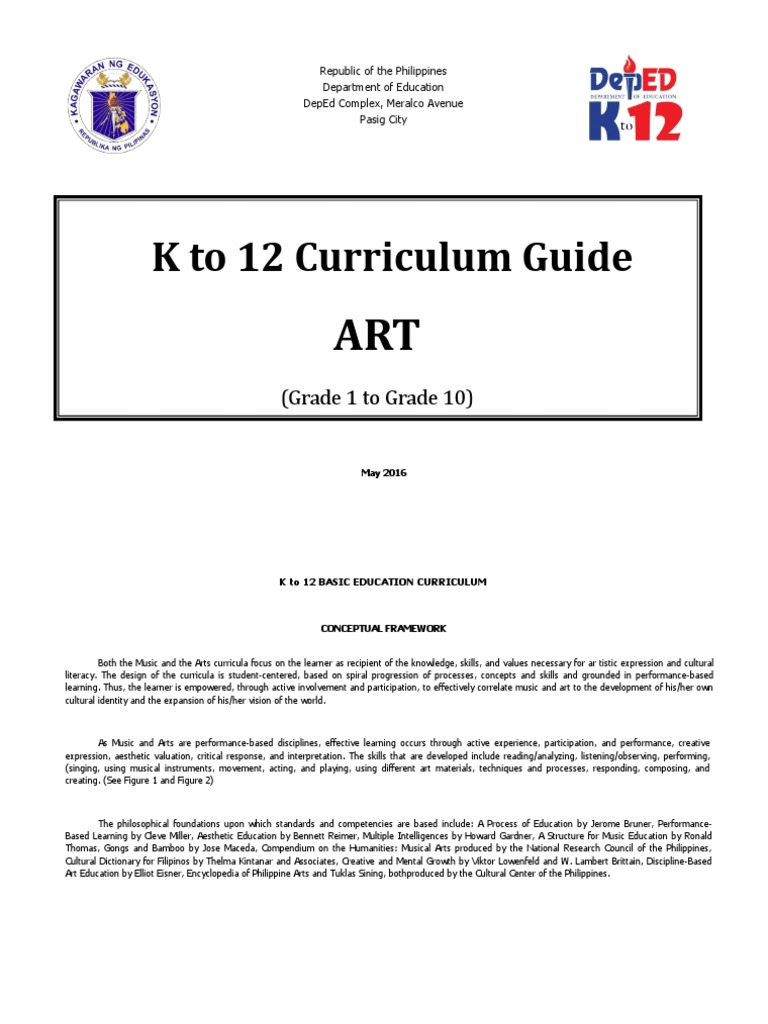Arts Curriculum Guide | PDF | Printmaking | Curriculum