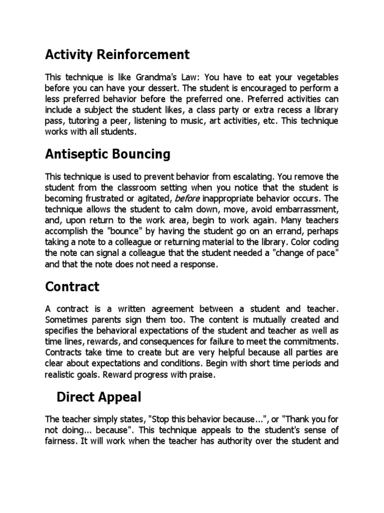 Activity Reinforcement: Before | PDF | Reinforcement | Homework