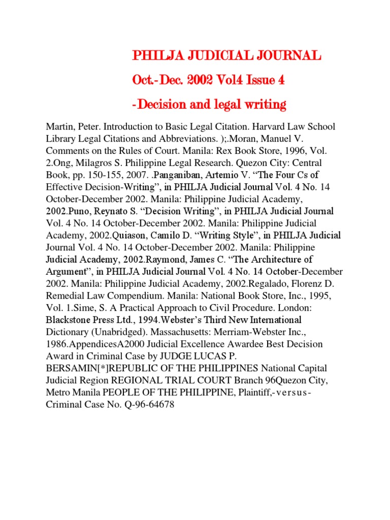 Philja Judicial Journal | PDF