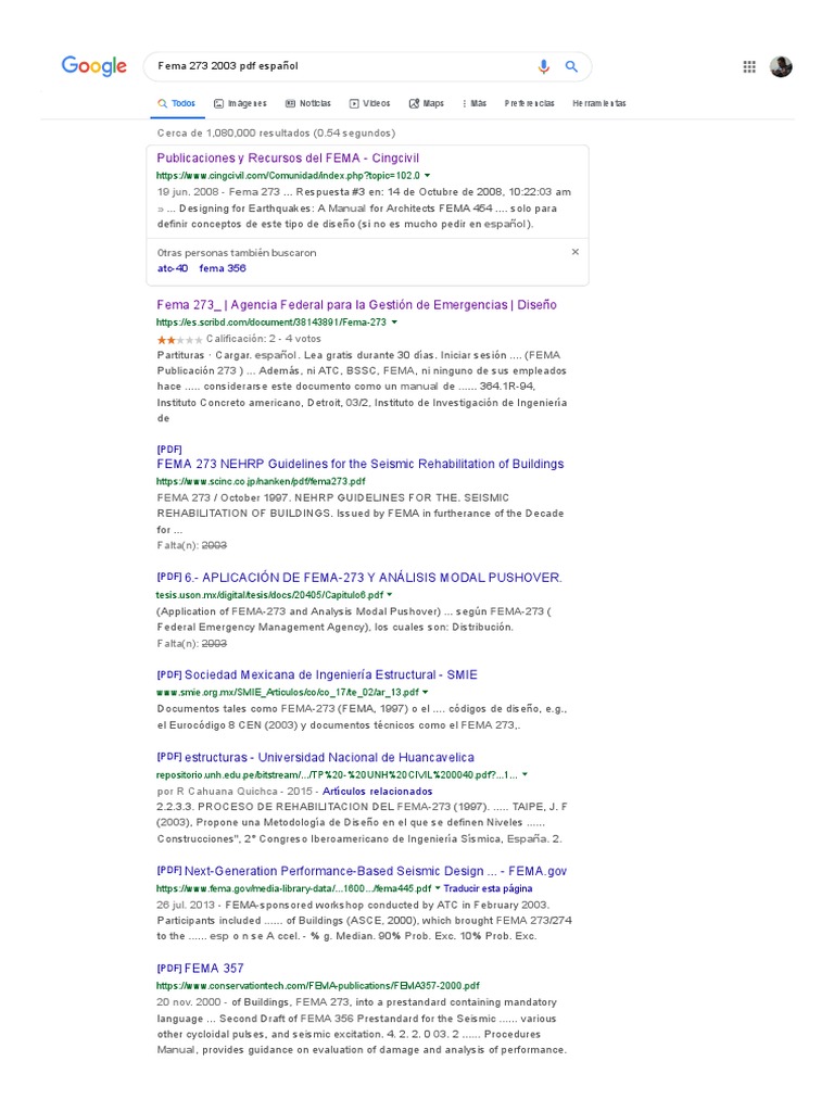 Fema 273 2003 PDF Español - Buscar Con Google | PDF | Gestión de ...