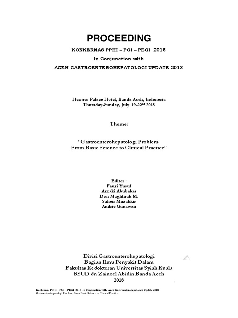 Proseding Konkernas PPHI PEGI PGI 2018 PDF | PDF