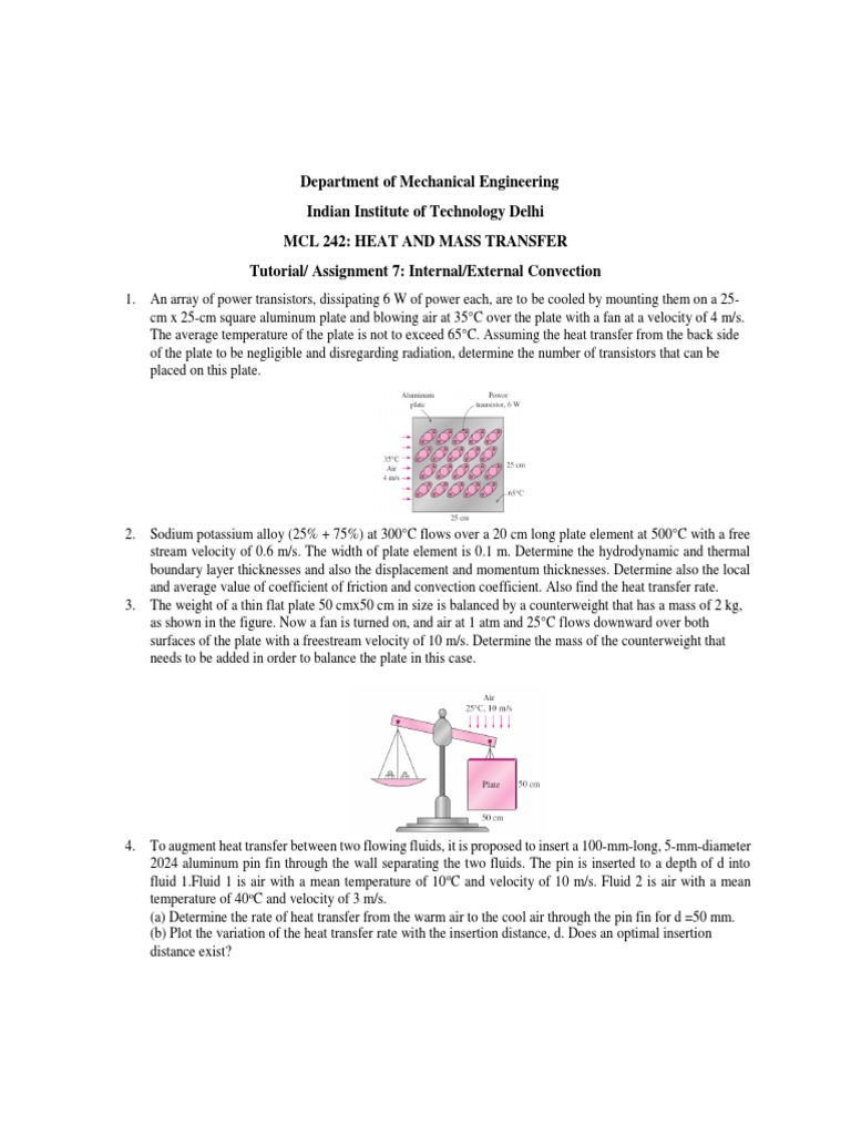 Assignment 7th and 8th | PDF | Heat Transfer | Convection