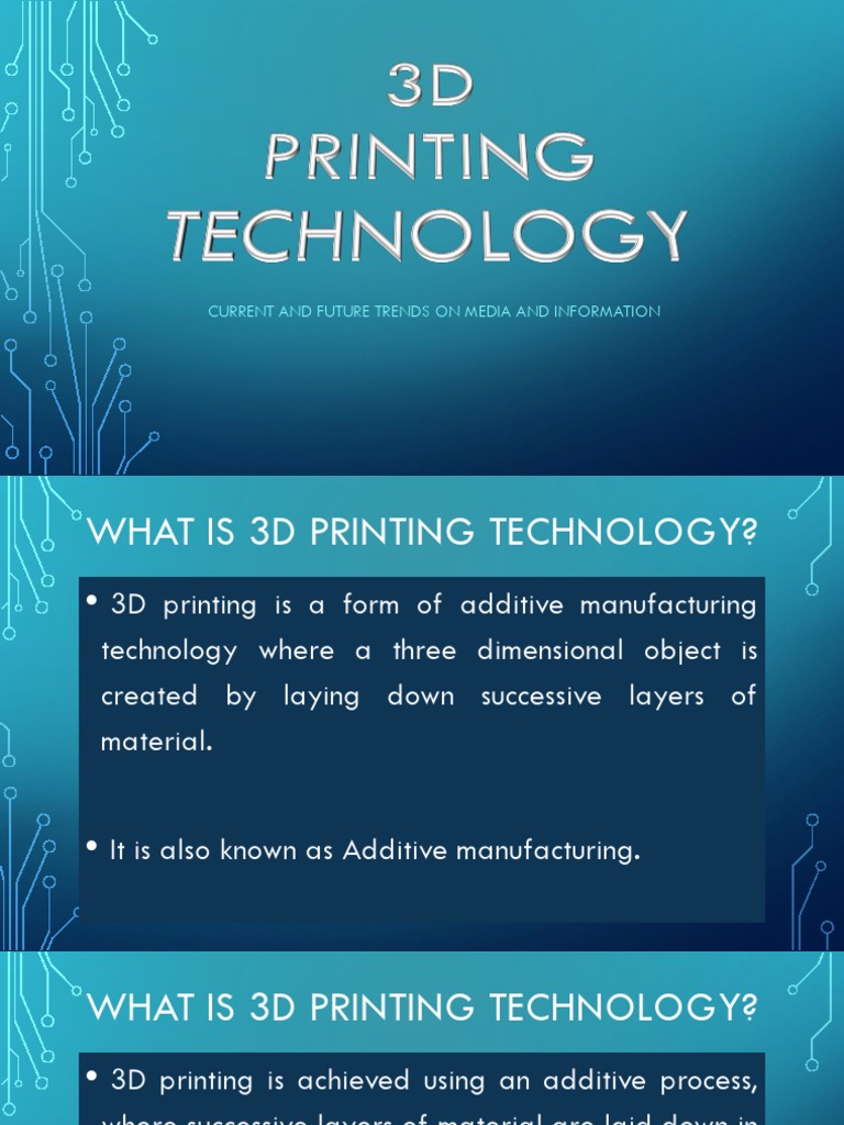 3D Printing Technology | PDF