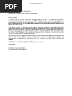 Application Letter BFP Sample | PDF