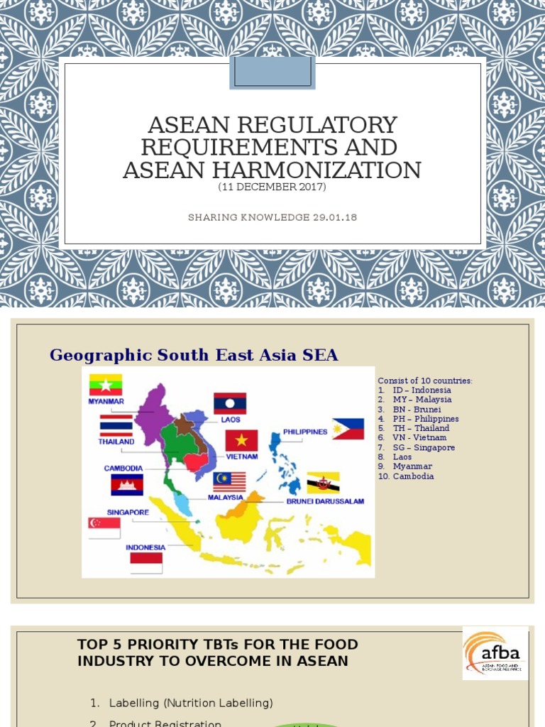 Asean Regulatory Requirements | PDF | Association Of Southeast Asian ...