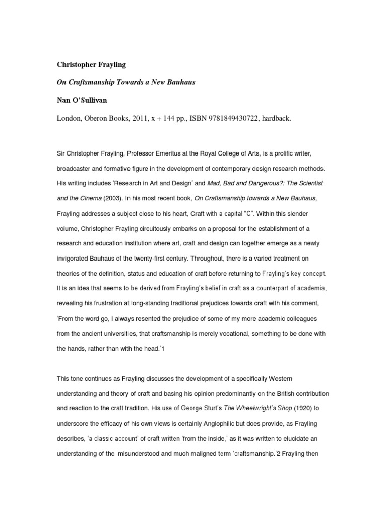 Craftmanship Towards A New Bauhaus. | PDF | Arts And Crafts Movement ...