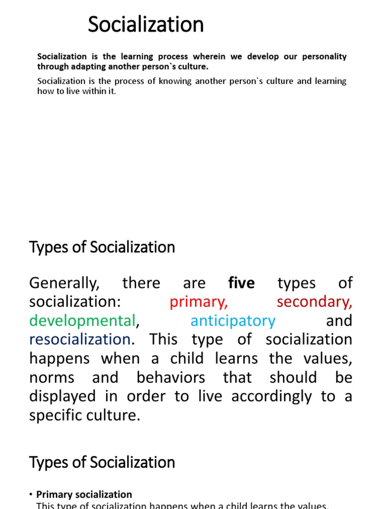 Socialization 2 | PDF | Socialization | Behavior Modification