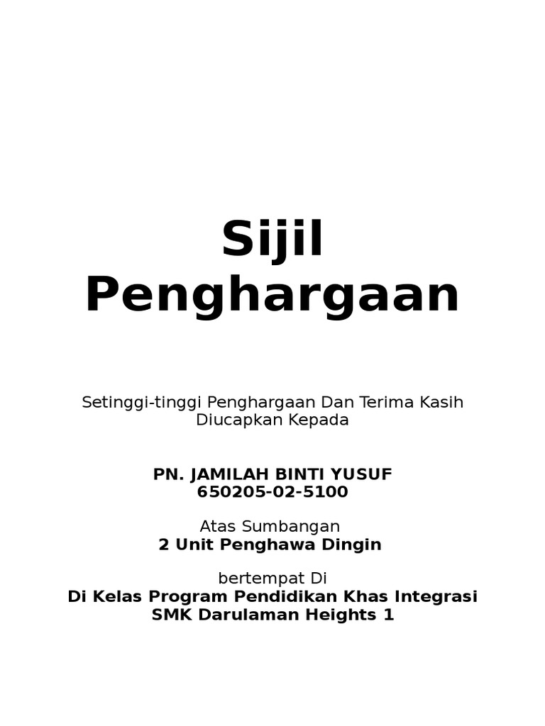 Sijil | PDF