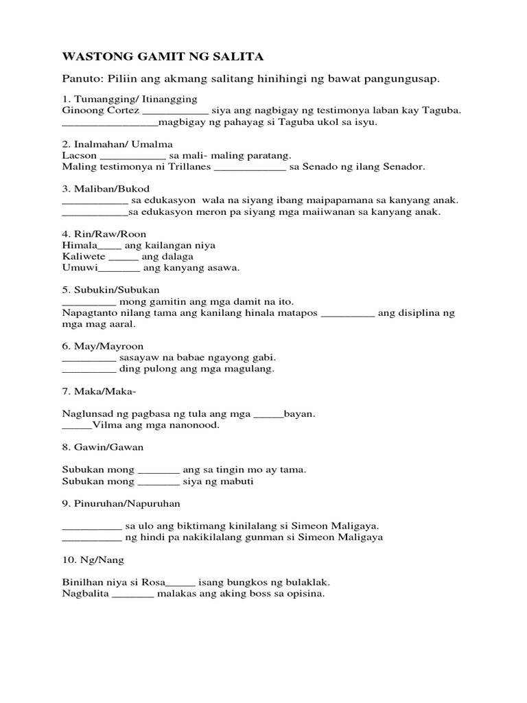 Copy Reading Exercises | PDF