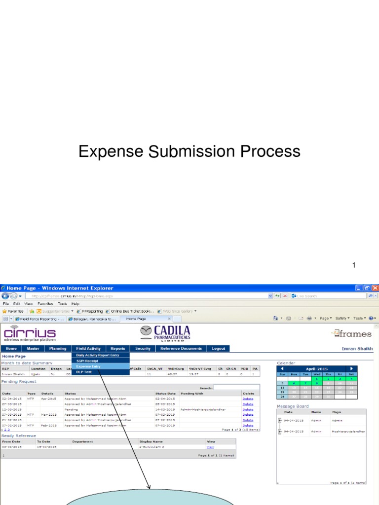 Expense Submission Process | PDF