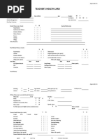 SHD Form 4 Teachers Health Card | PDF | Cardiovascular Diseases ...
