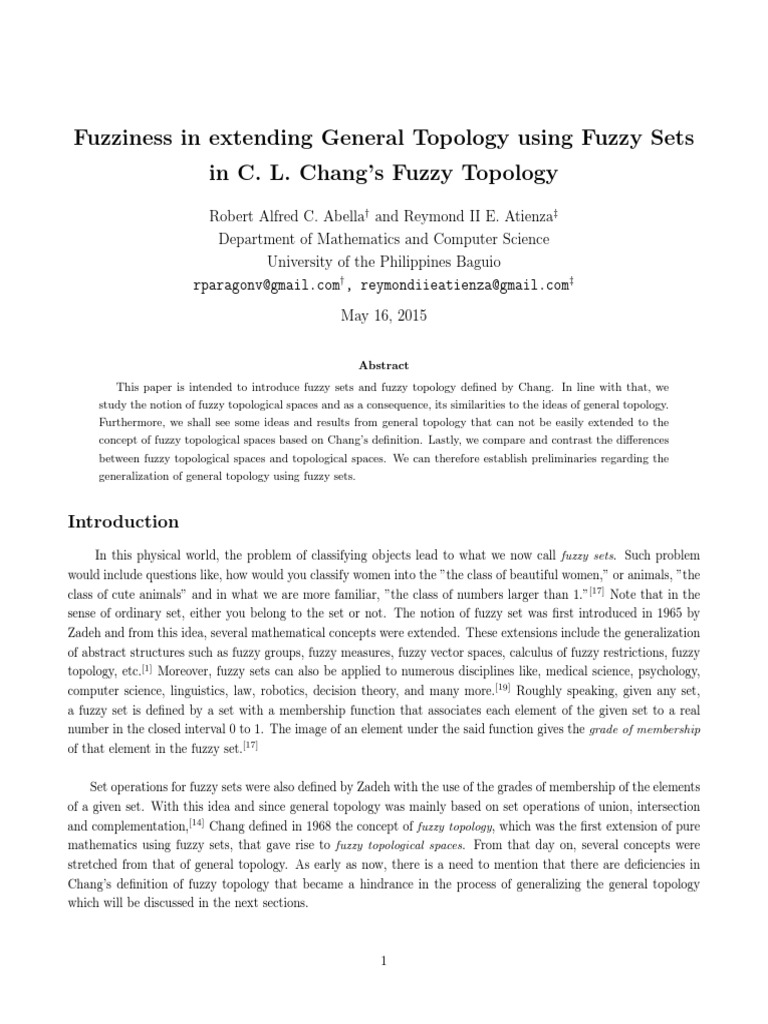 Math 198 - Research Paper | PDF | General Topology | Set (Mathematics)