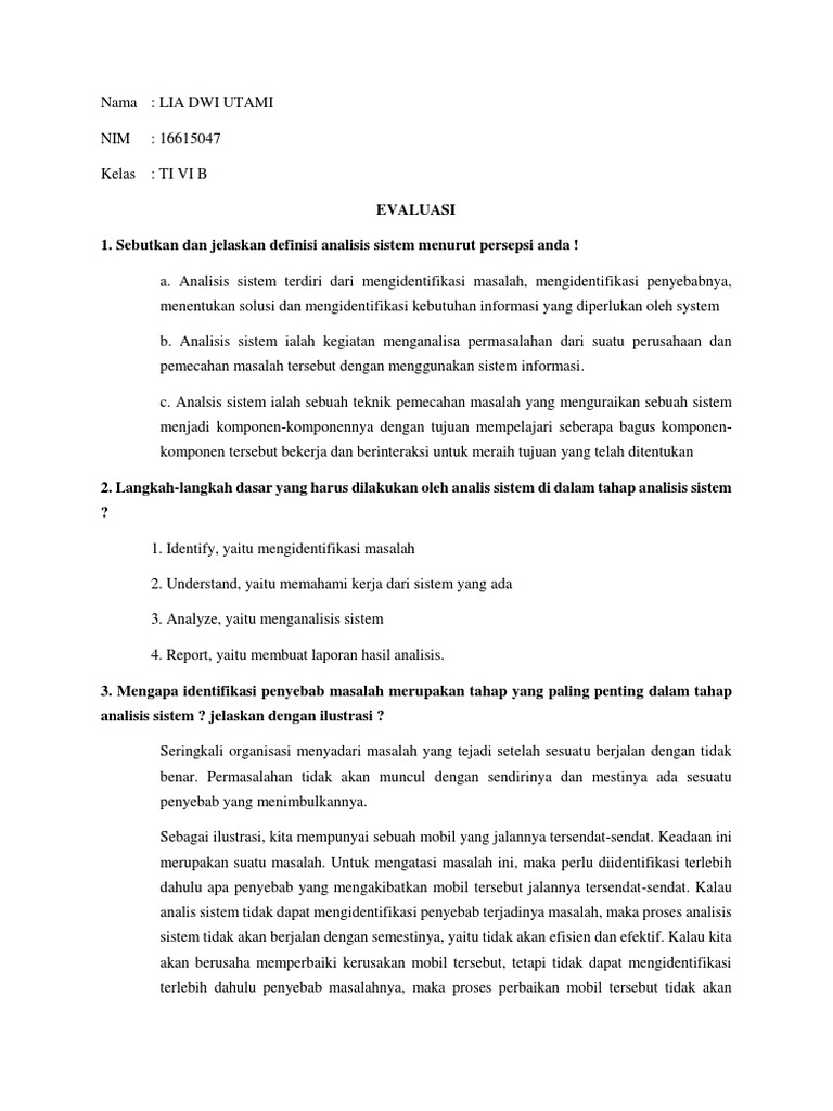 Modul 2 APSI - Analisis Sistem | PDF