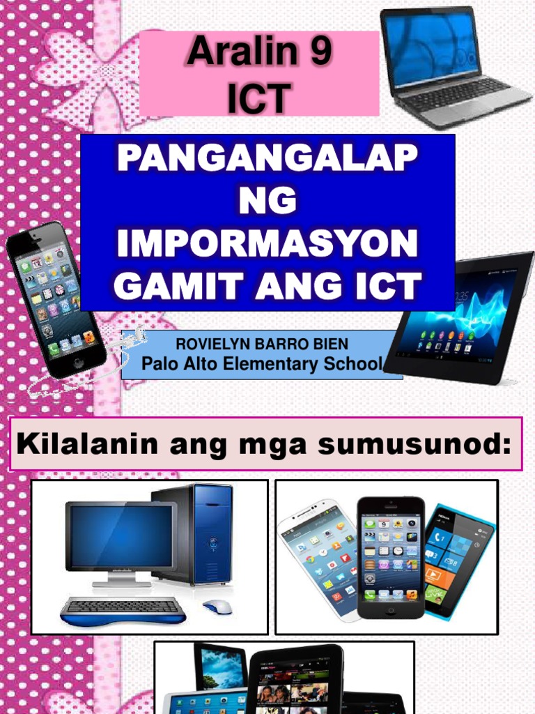 Ict Aralin 9 Pangangalap NG Impormasyon Gamit Ang Ict | PDF