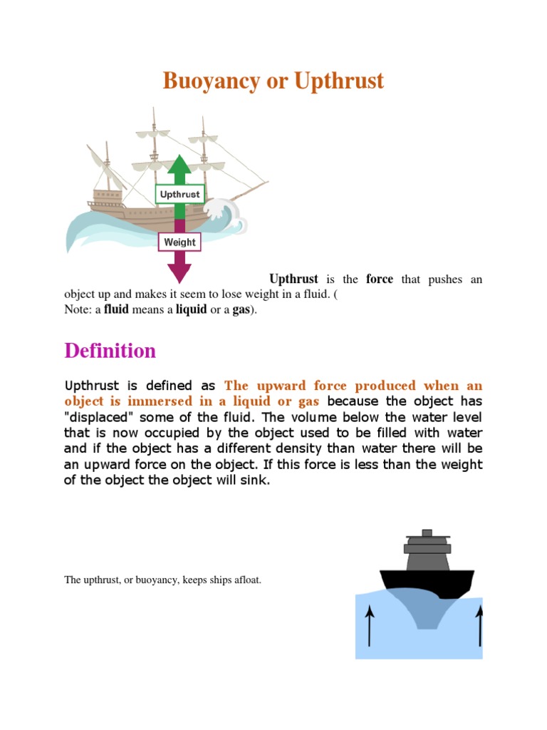 Upthrust PDF | PDF | Buoyancy | Classical Mechanics