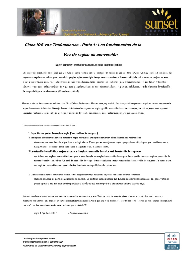 Cisco IOS Voice Translations - En.es | PDF | Expresión regular ... Cisco IOS Voice Translations - En.es | PDF | Expresión regular ...
