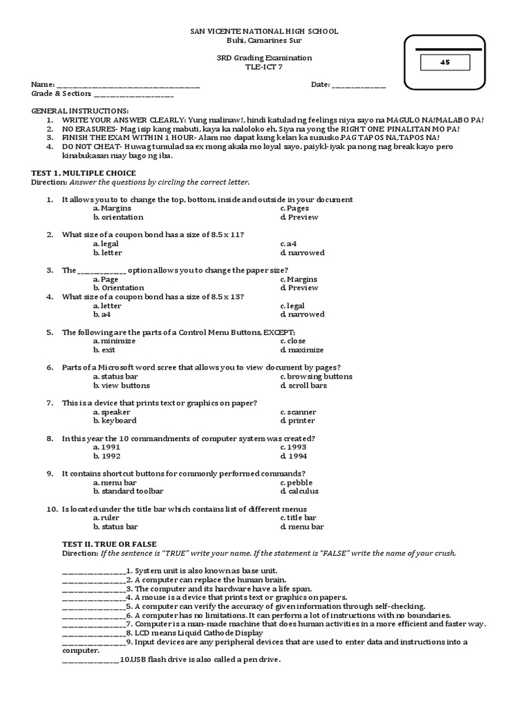 Analyzing a Computer Literacy Exam: Insights into Student Knowledge of ...