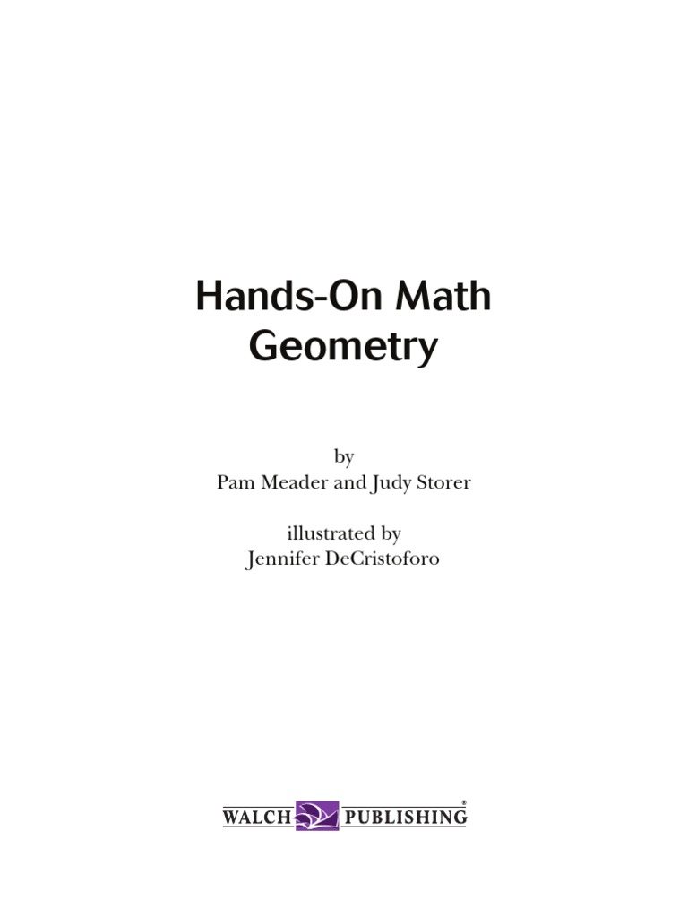 Hands On Math Geometry | PDF | Triangle | Area