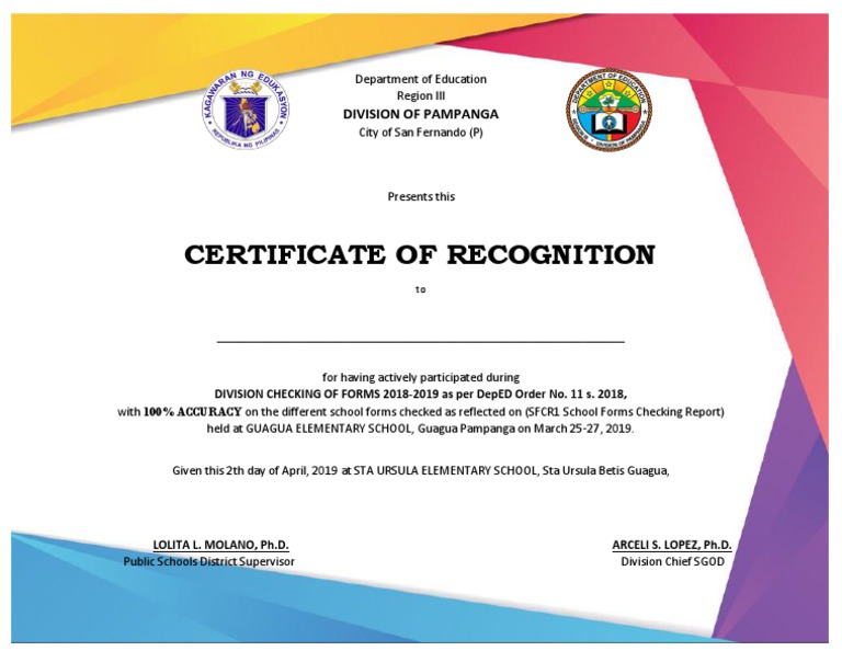 Certificate Checking of Forms 2019 | PDF