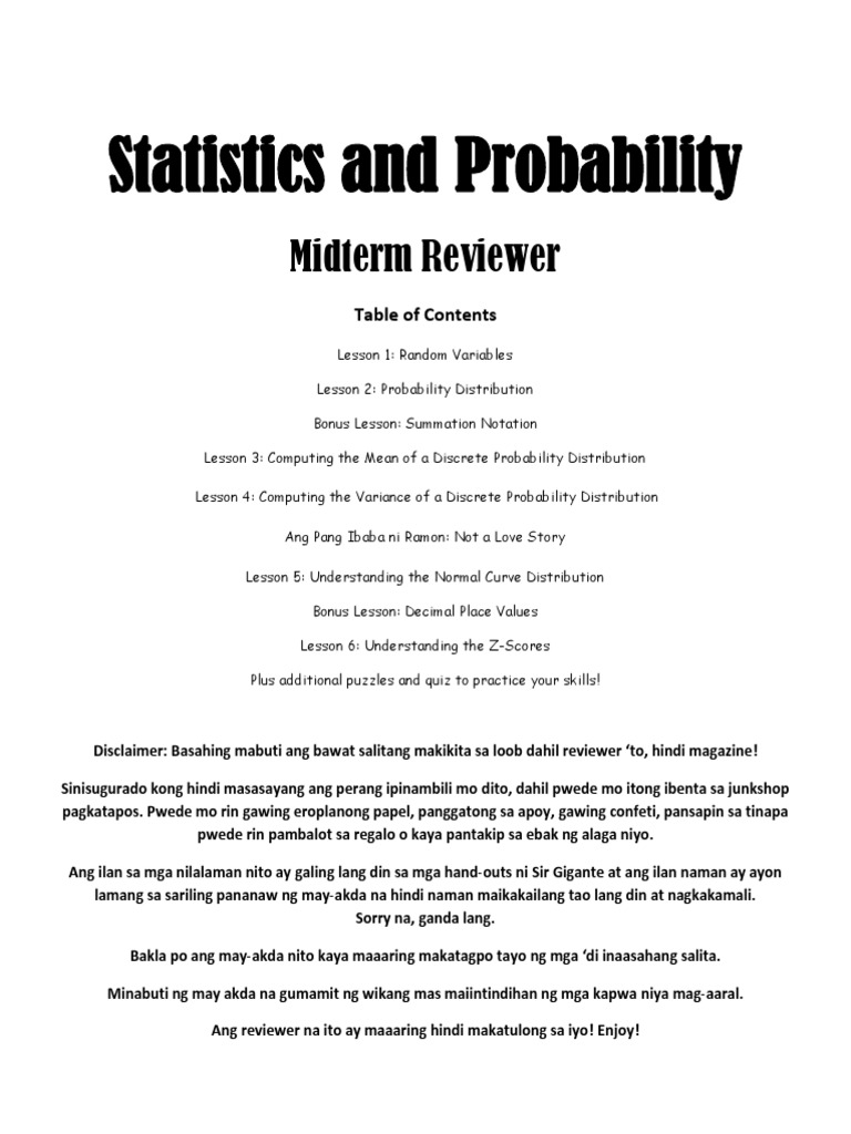 Statistics and Probability Tagalog | PDF