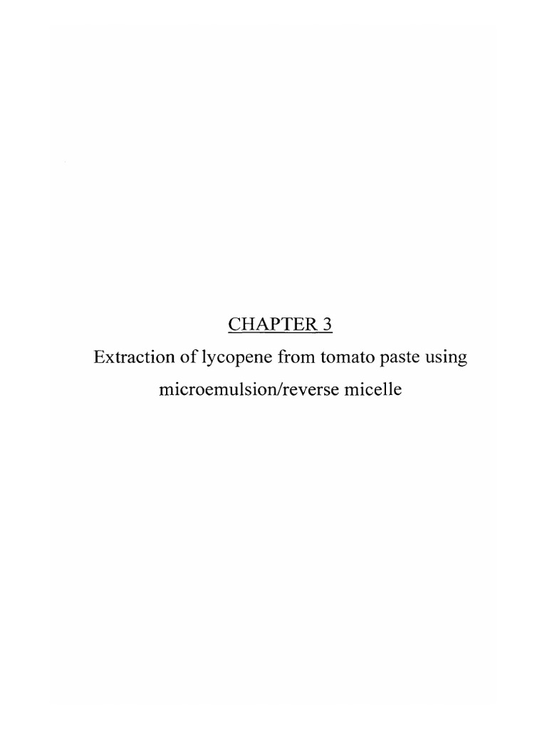 Extraction of Lycopene From Tomato Paste | PDF | Thin Layer ...