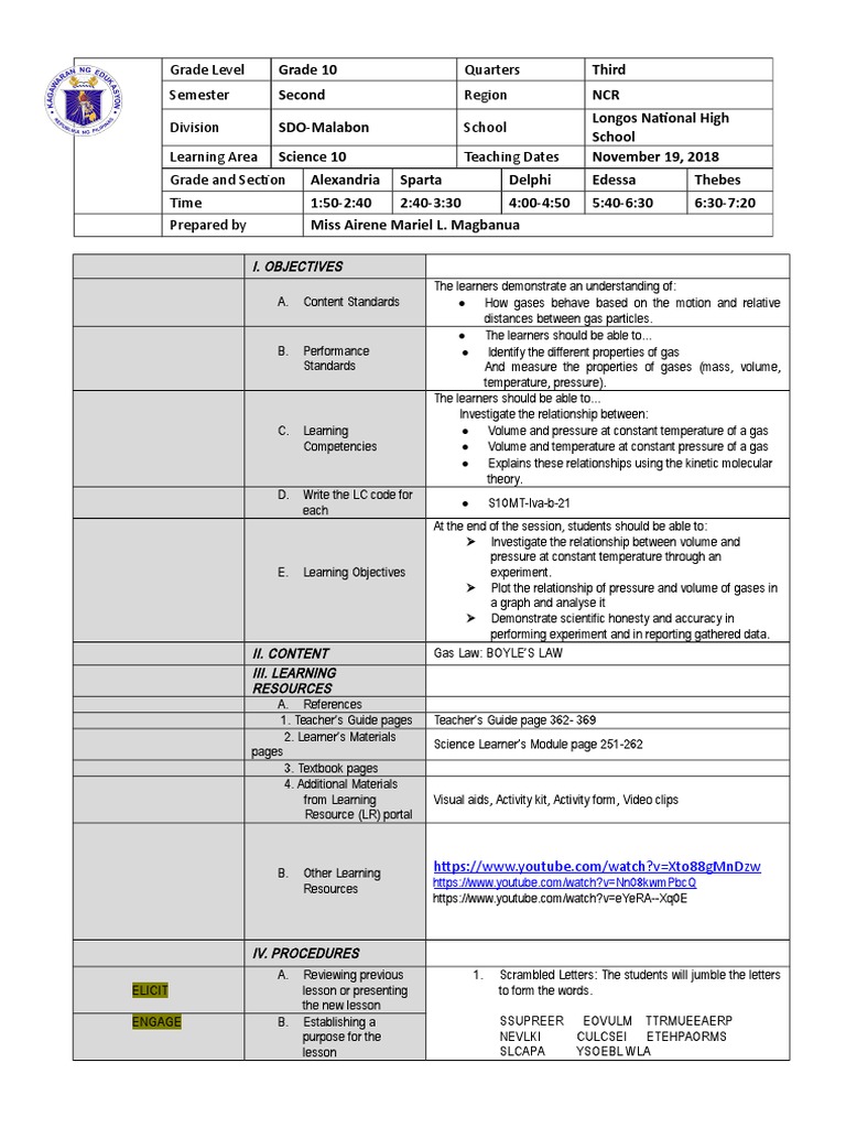 Genetics Lesson Plan | PDF | Gases | Physics