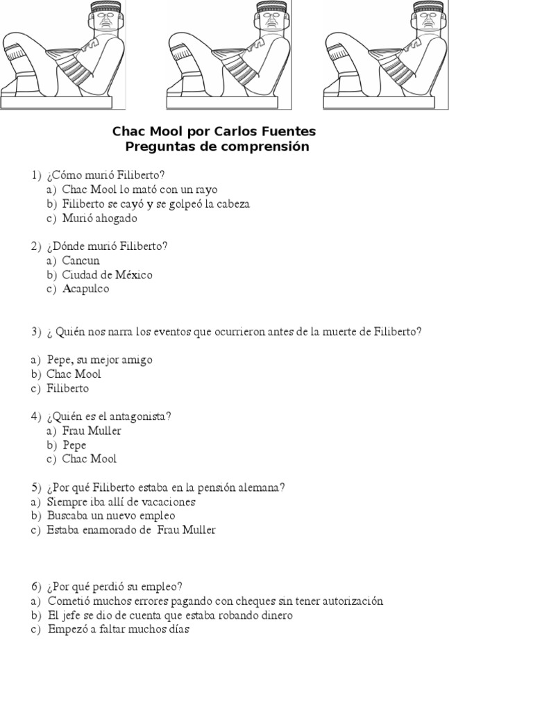 Chac Mool Preguntas de Opcion Múltiple | PDF