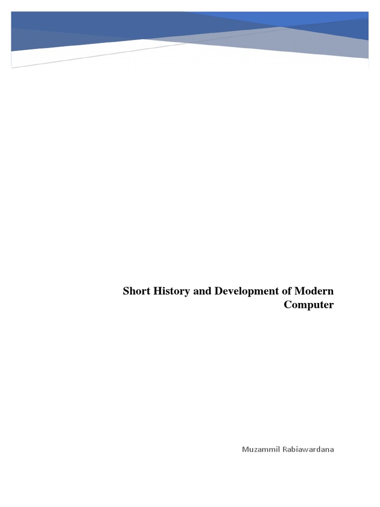 Evolution of Modern Computers | PDF | Alan Turing | Computer Science