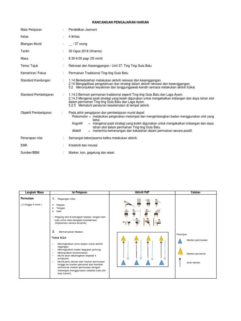 RPH PJ Tahun 4 KSSR | PDF