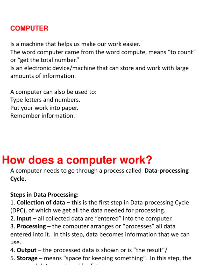 Lesson 3 - Basic Parts of A Computer g9 | PDF | Computer Monitor ...