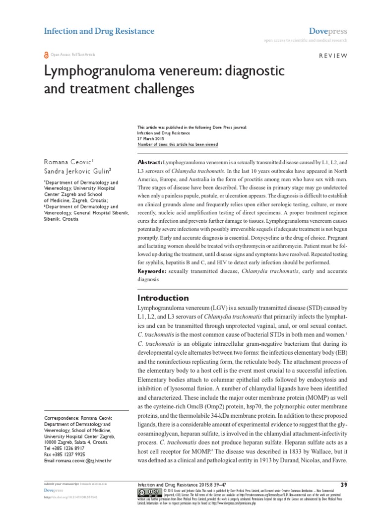 LGV Ncbi | PDF | Sexually Transmitted Infection | Immunology