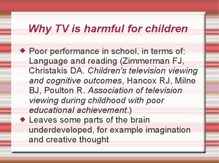 Why TV Is Harmful For Children | PDF