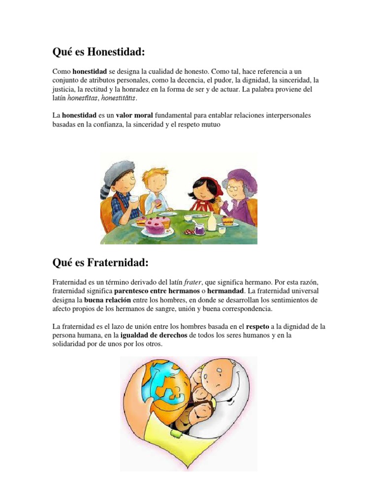 Qué Es Honestidad | PDF | Paz | Tolerancia