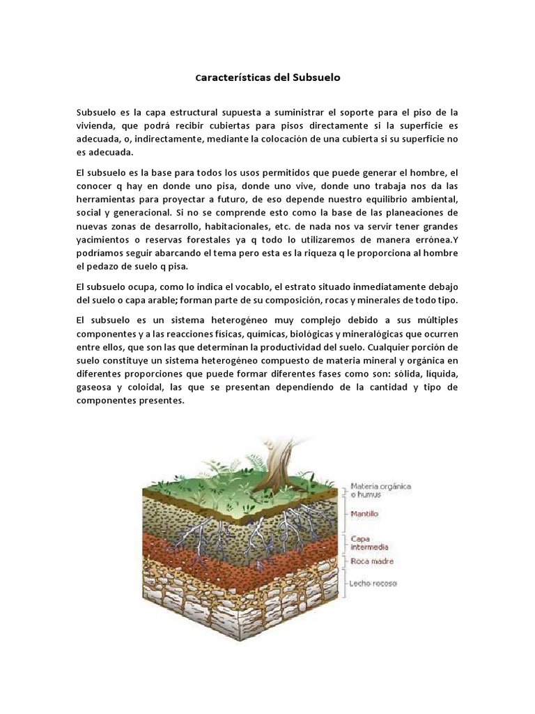 Características Del Subsuelo | PDF