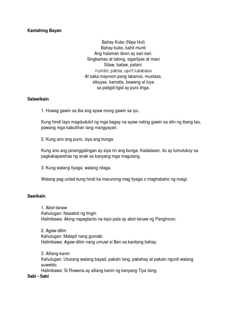 Assignment Filipino | PDF