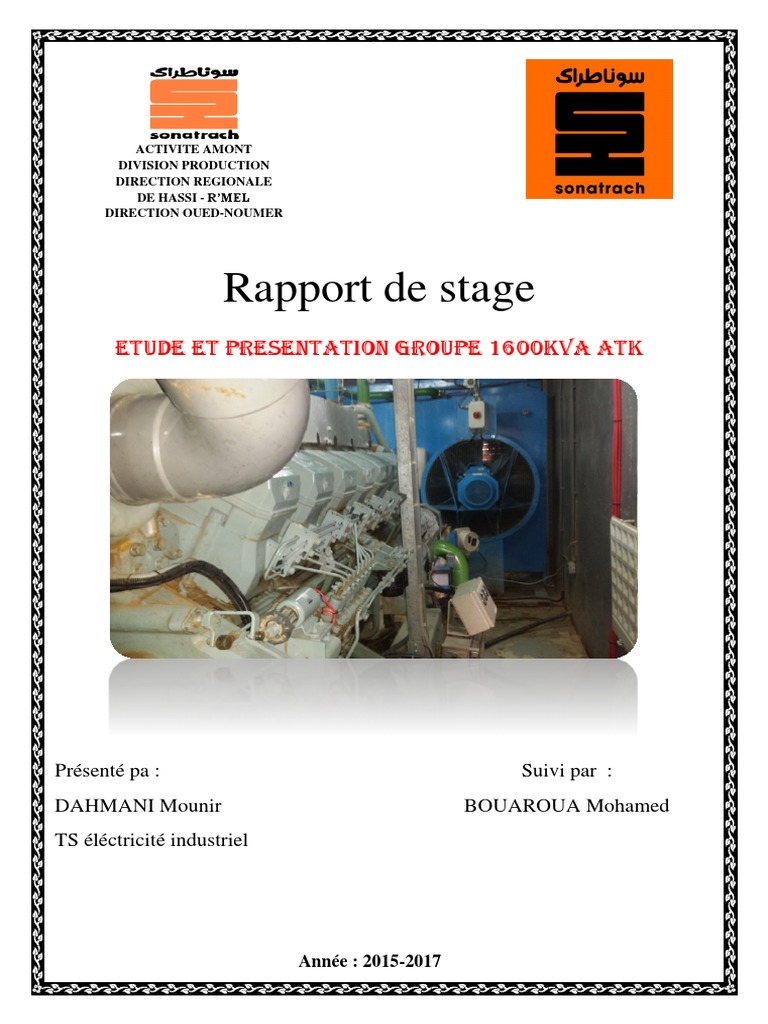Rapport de stage à Oued Noumer | PDF | Machine électrique | Électricité