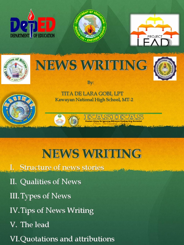 News Writing Powerpoint 2018 | PDF | News | Sentence (Linguistics)
