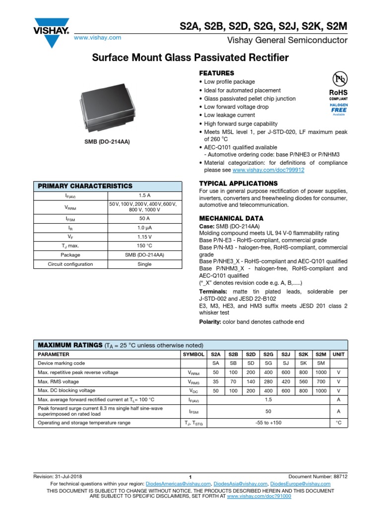 (SMD) - Datasheet | PDF | Rectifier | Electrical Equipment