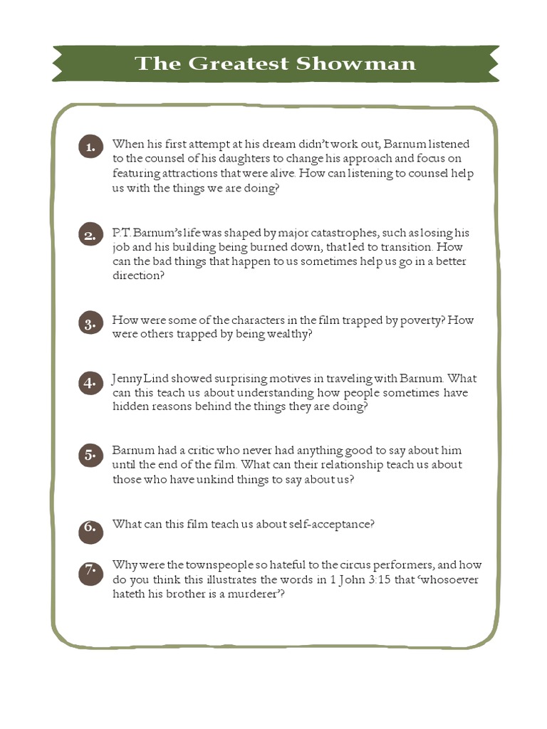 The Greatest Showman | PDF